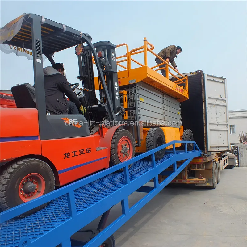 New Heavy Duty Steel Loading Dock Ramp Truck Hydraulic Warehouse Mobile ...