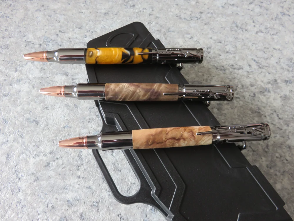 Gun Revolver Blank Wooden Gun Bullet Pen Kit DIY Bolt Action