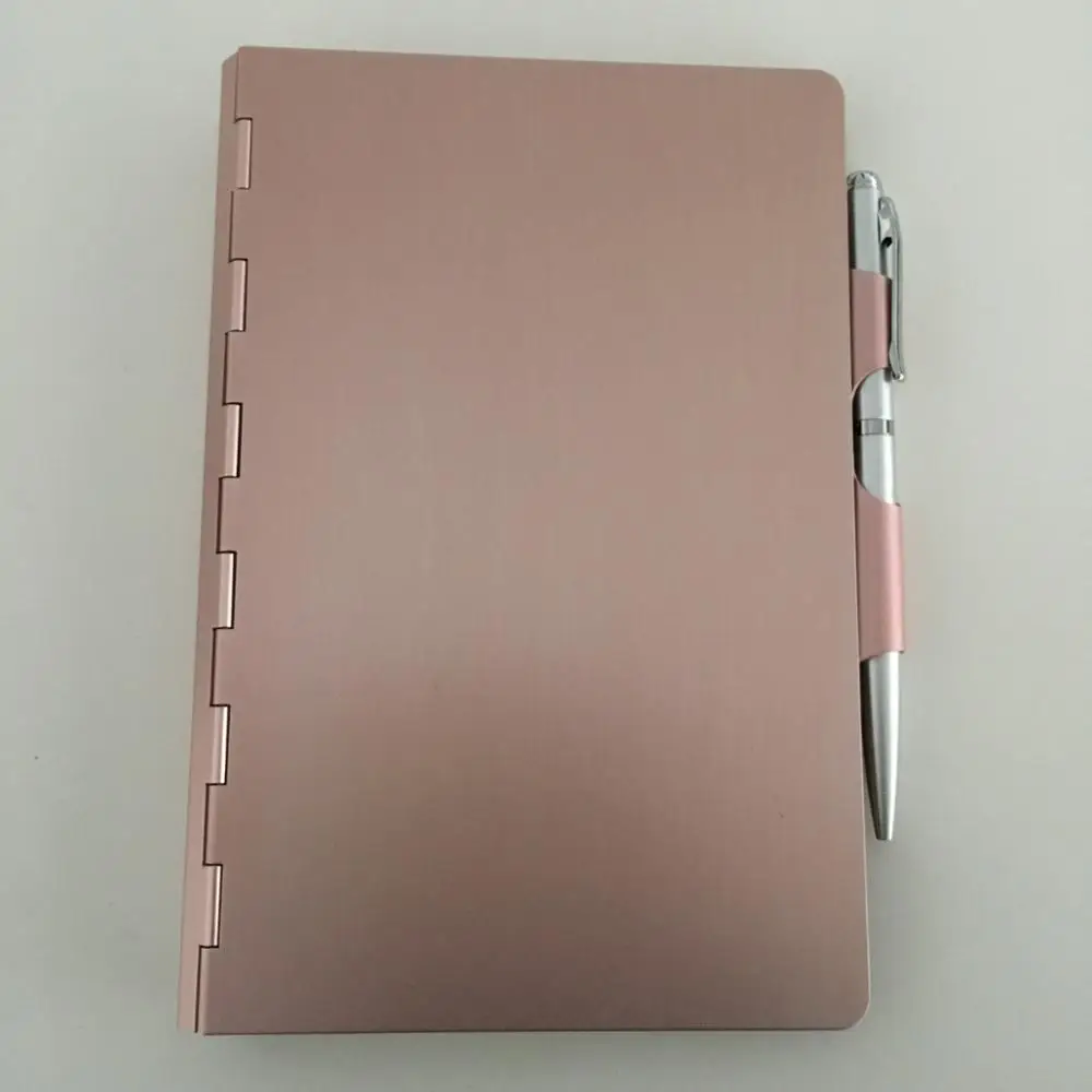 Pocket Size Metal Cover Spiral Notebook With Pen - Buy Spiral Notebook ...