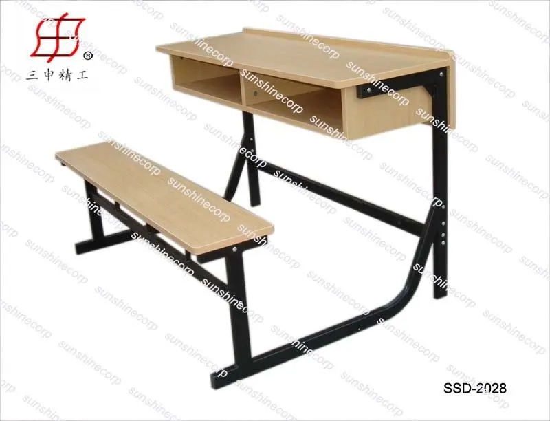 Wooden School Student Desk Double Seater Bench - Buy Double Seater ...