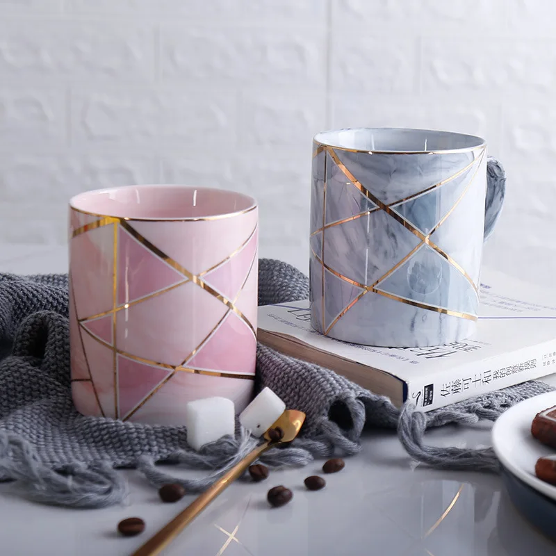 New Design Gold Rim Ceramic Mug Marble Coffee Mug - Buy Marble Coffee ...