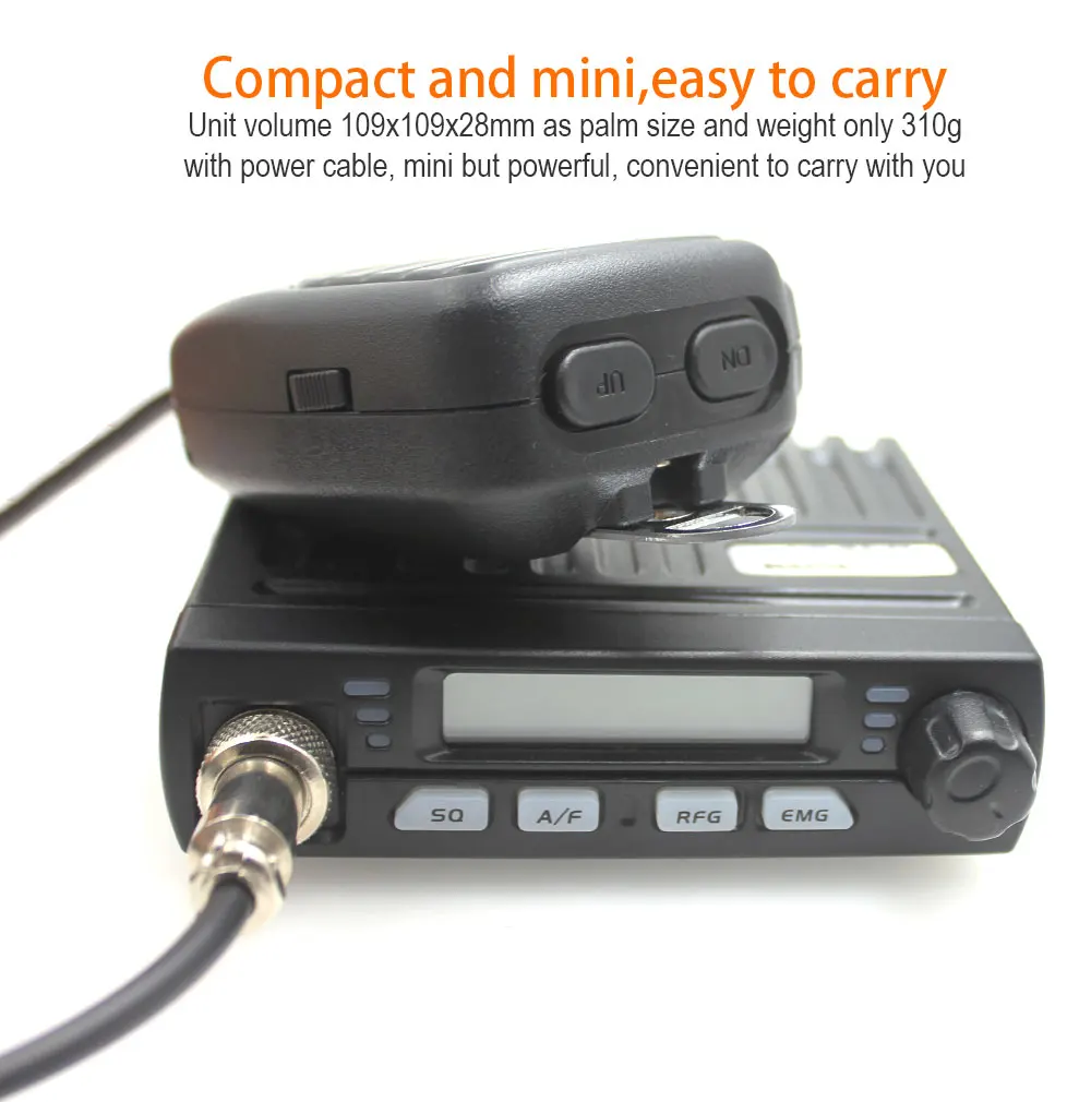 Anysecu CB-40M 8W Mini Mobile Radio - Citizen Band Intercom