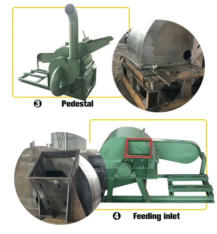 Professional Tree Log Wood Crusher Pulverizer Wood Crushing Grinding ...