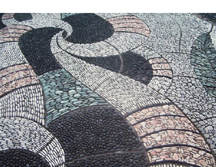 Colorful Garden Pebbles Cobbles Natural Stone,Hotel Onsite Installation ...