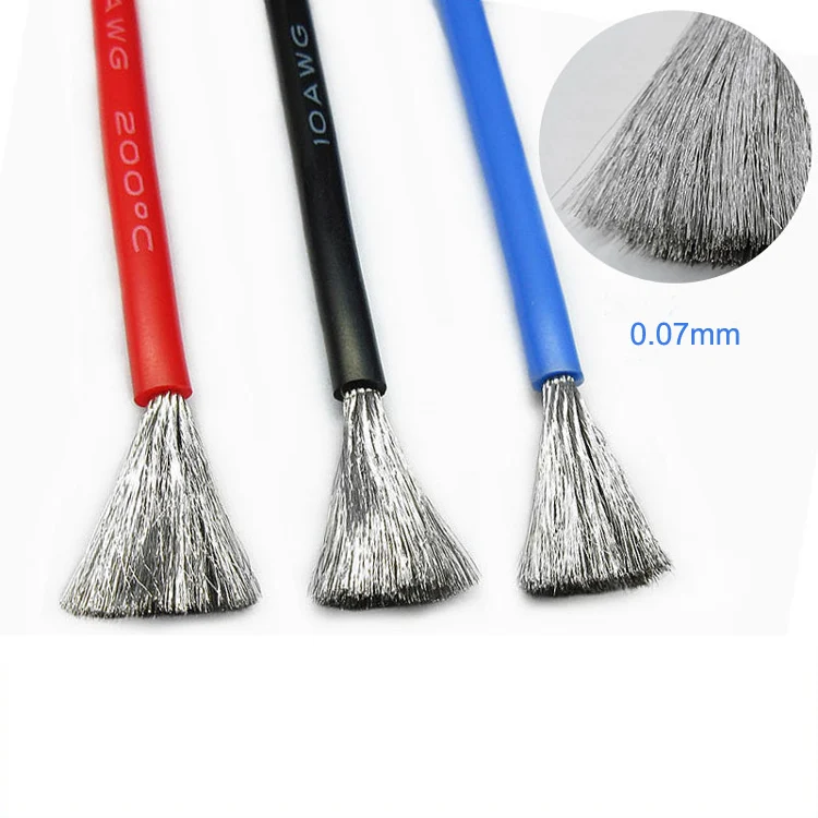 300/500v 180 Degree Super Soft Silicone Rubber Insulation Wire Flexible Silicon Cable For ...