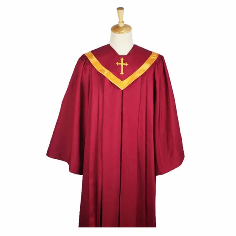 Custom Design Choir Overlay Purple and White Color Choral Robe