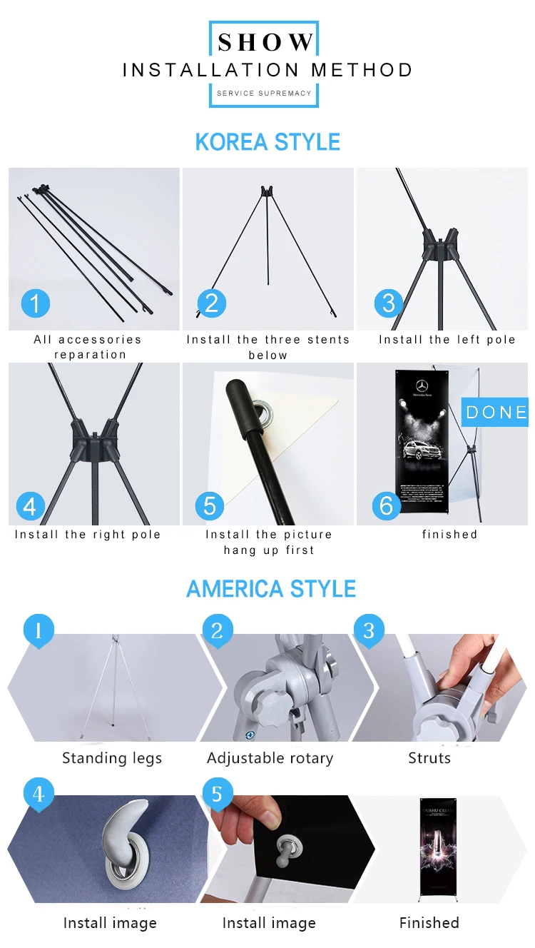 Display X Stands - Versatile and Durable Spider Standee