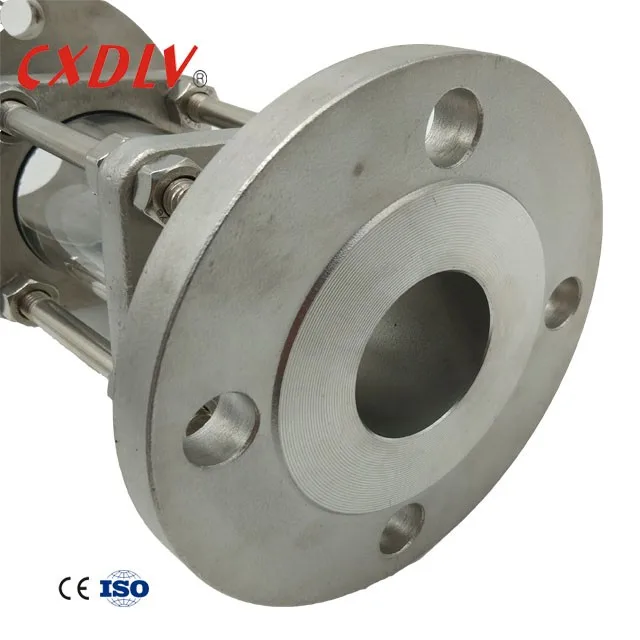 150lb-cf8-tube Type Visible Flow Glass Flange Observation Mirror Diesel ...