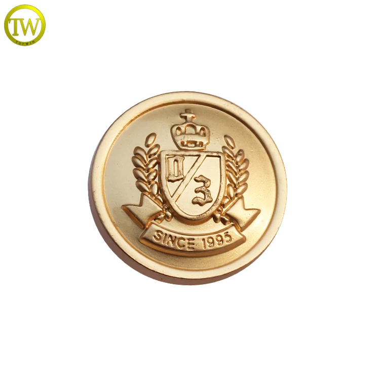Alloy Golden Embossed Logo Button Western Snap Metal Button Wholesale USA
