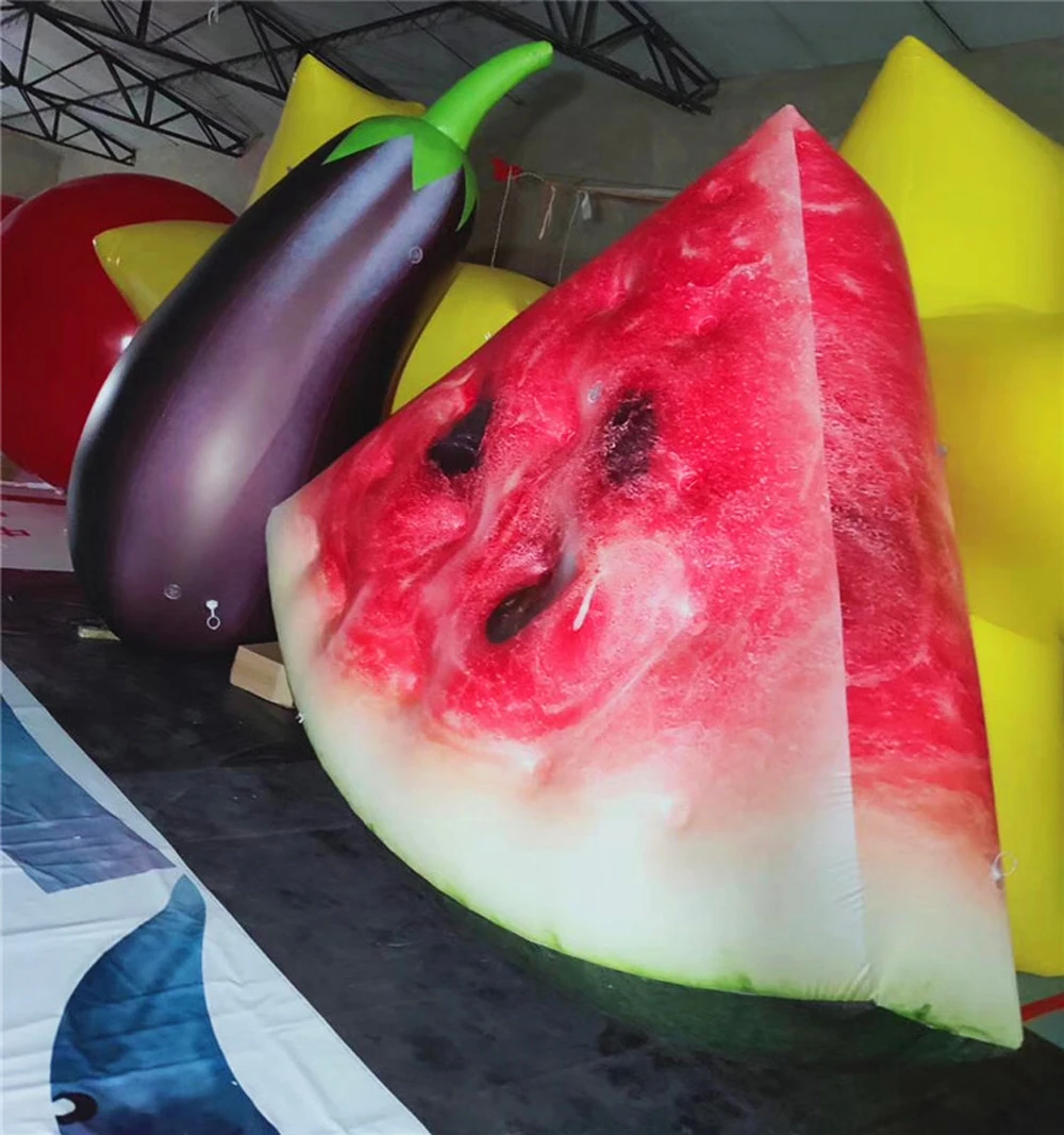 Customize Green Inflatable Watermelon Model Fruits Balloon For ...