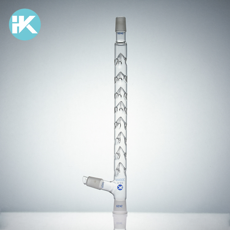 Lab Glassware Glass Vigreux Distilling Column With Side Inner Joint ...