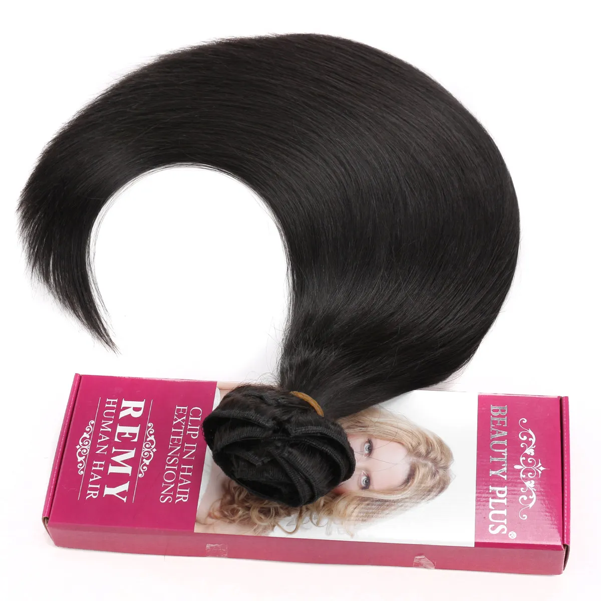 Natural Hair Clip In Raw Human Clip In Hair Extens Straight Remy Human ...