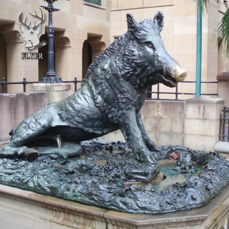Life Size Metal Wild Boar Statue - Perfect Yard Decoration