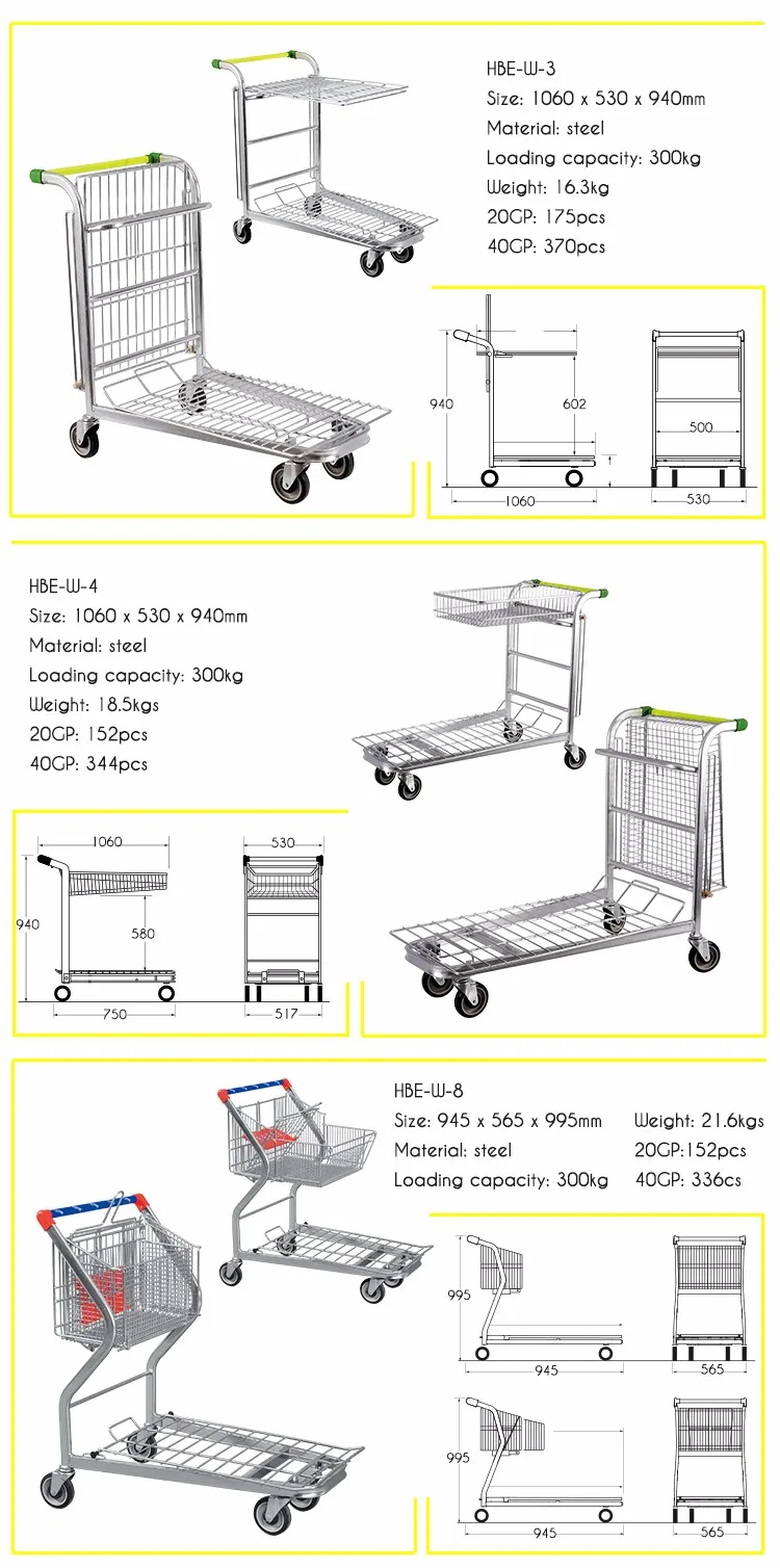 500kg Heavy Duty Industrial Cargo Trolley for Easy Transport