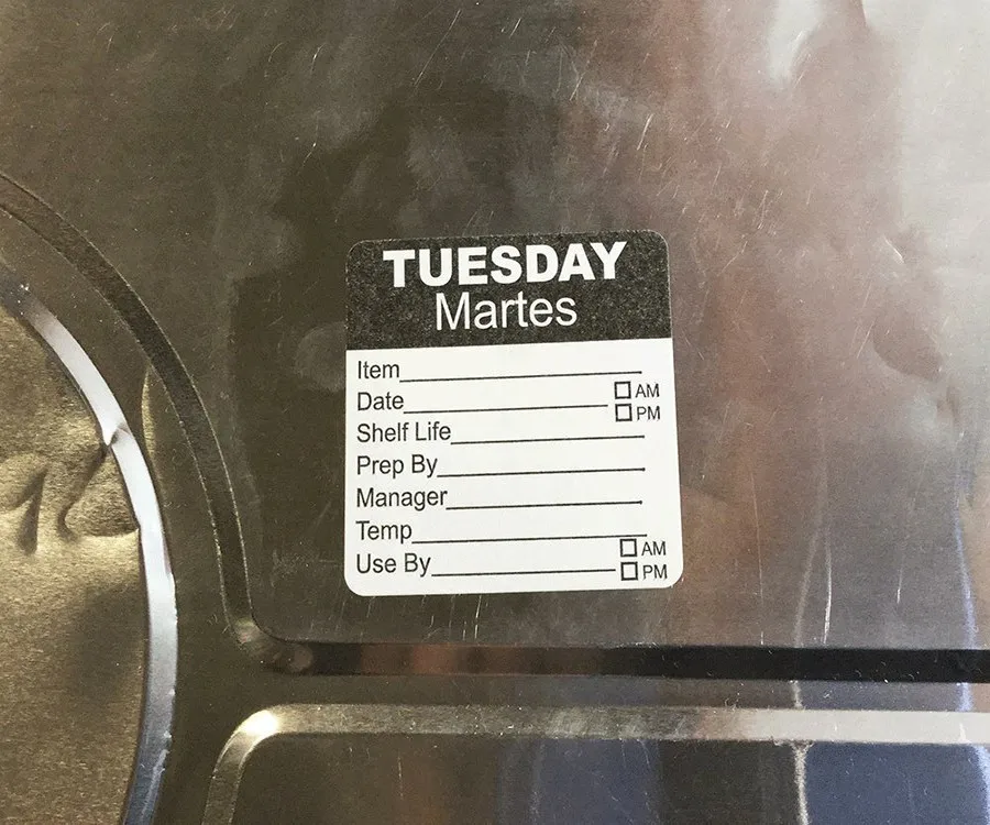 Dissolvable Shelf Life Labels For Food Rotation Use By Food Storage ...