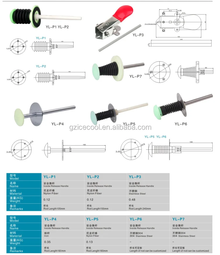 Zine-alloy Cold Room Door Lock Latches YL-1178 - High Strength