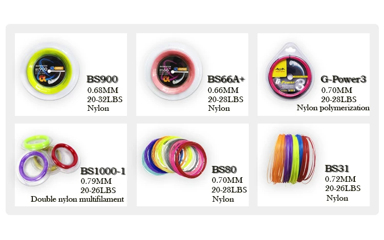 ONLYLONG Badminton Racket String - Nylon Rainbow Option