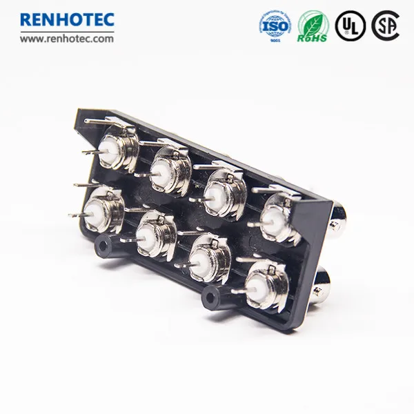 8 Port 75ohm Bnc Jack Splitter Connector Panel Mount For Cctv - Buy 8 ...