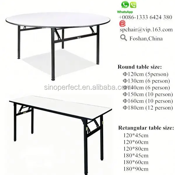Standard Round Banquet Table Size
