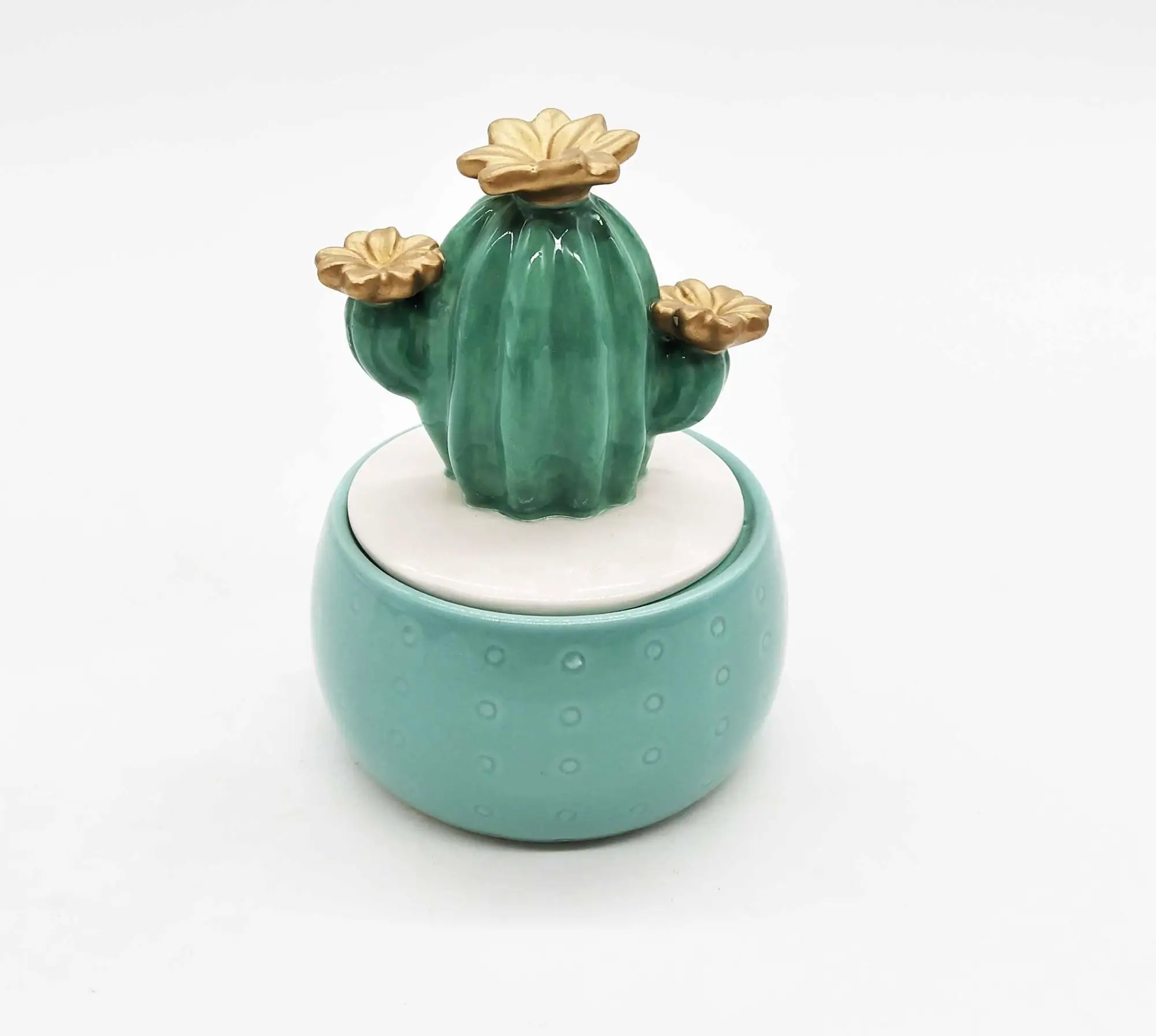 Handmade Cactus Design Ceramic Jewelry Storage Boxes Ceramic Cactus ...