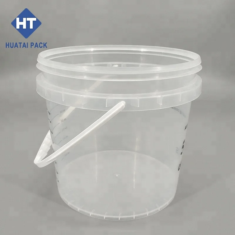 Food Grade Transparent 2L Plastic Buckets - ISO9001 Certified