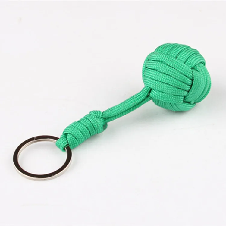 Black Survival Self Defense 550 Parachute Monkey Fist With Steel Ball ...