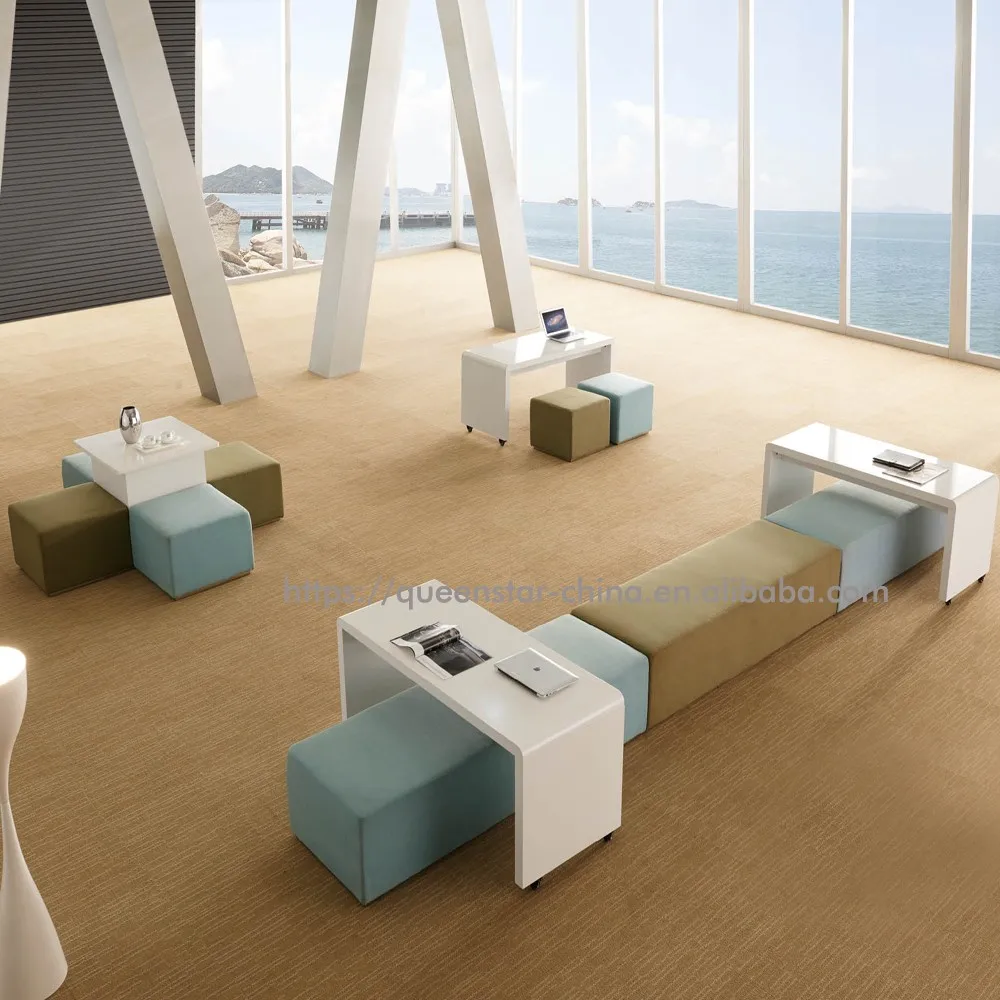 QS-SF01 Modern Style Office Sofa - Leather or Fabric Settee