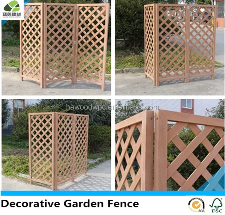 Decorative Wood Plastic Composite Foldable Lattice Fence - Buy Wpc ...