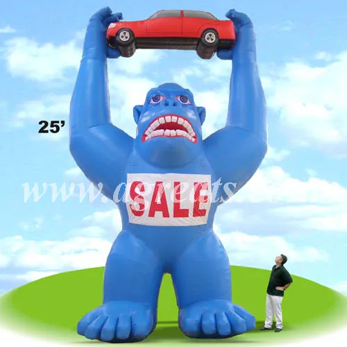 25' Giant Gorilla,Inflatable Gorilla Holding A Car For Advertisement ...