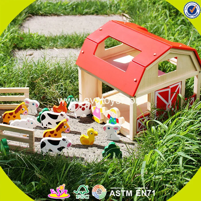2018 Wholesale Baby Wooden Farm House Toy Diy Kids Wooden Farm House ...