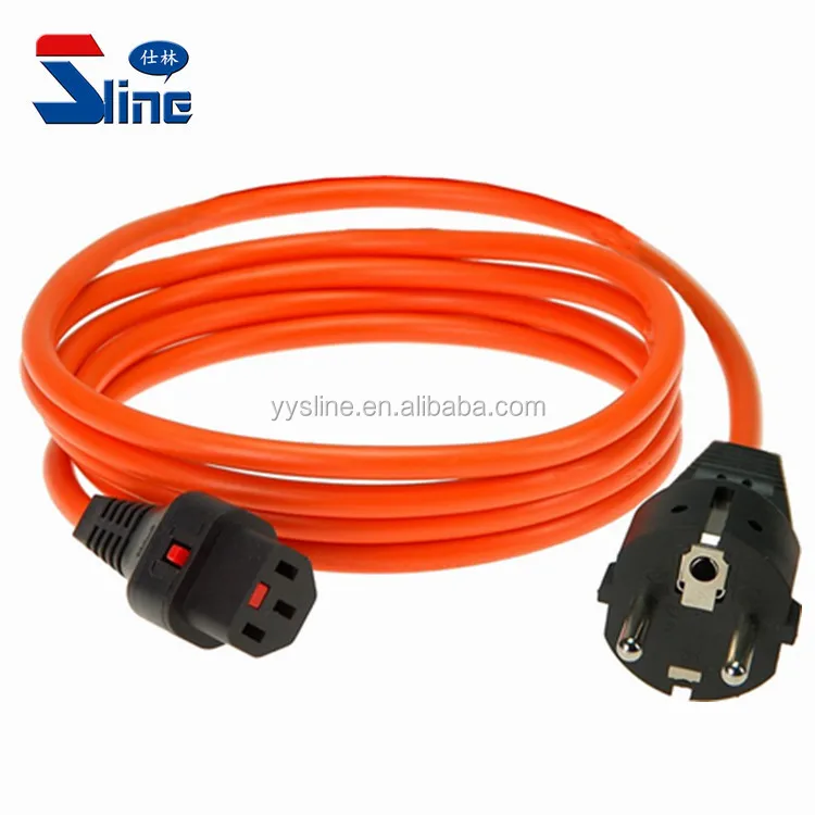 IEC Lock C13 to EU CEE7/7 Power Cord - Secure & Versatile