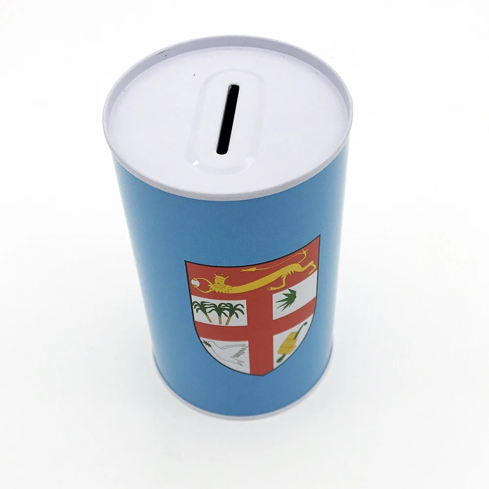 Disposable Round Money Tin Box Recyclable Tin Coin Bank - Buy Custom ...