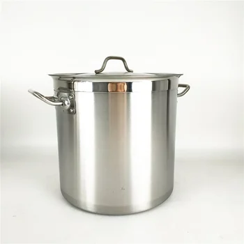 100l Commercial Cookware Stock Pot Double Ears Stainless Steel Pot High ...