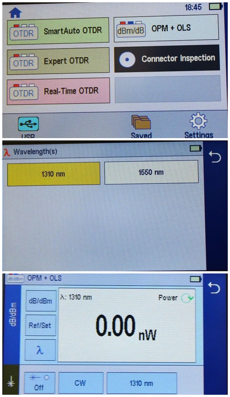 4.3 Inch Touchscreen AFL OTDR Flexscan OTDR FS200-50 1550nm 28db Noyes OTDR