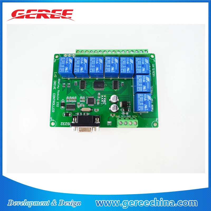 Dc 12v 8 Channel Relay Board Rs232 Serial Controlled - Buy 8 Channel ...