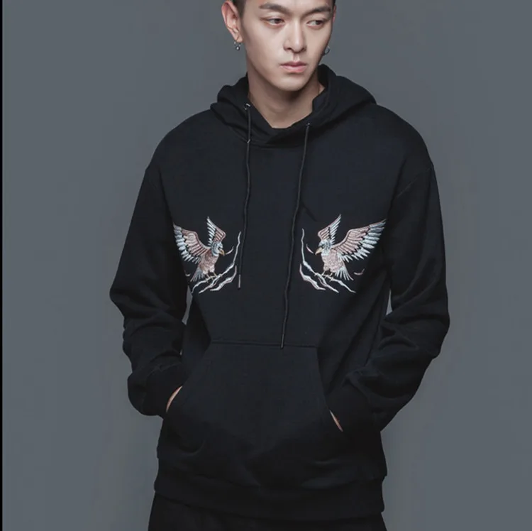 High Quality 65% Cotton 35% Polyester Loose Street Hoodies Custom ...