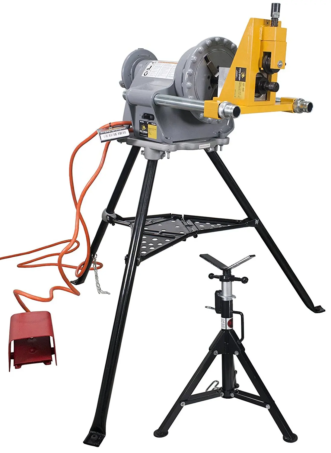 to 6in Steel Dragon Tools 916 Roll Groover 45007 Grooves 1-1/4in pipe ...