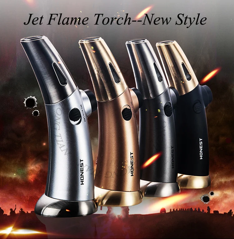 Wholesale Honest Brand Jet Flame Lighter For Cigar Windproof Refillable ...