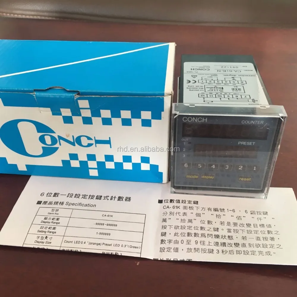 Conch Pushbutton Multifunction Counters Ca-61k-n With Dual Bright Led ...