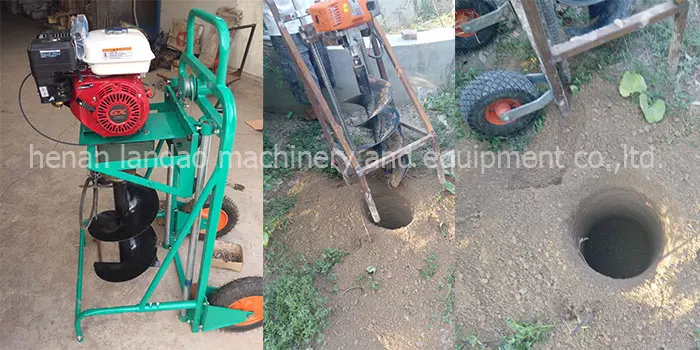 Portable Gasoline Post Hand Earth Tree Planting Auger Hole Digger For ...