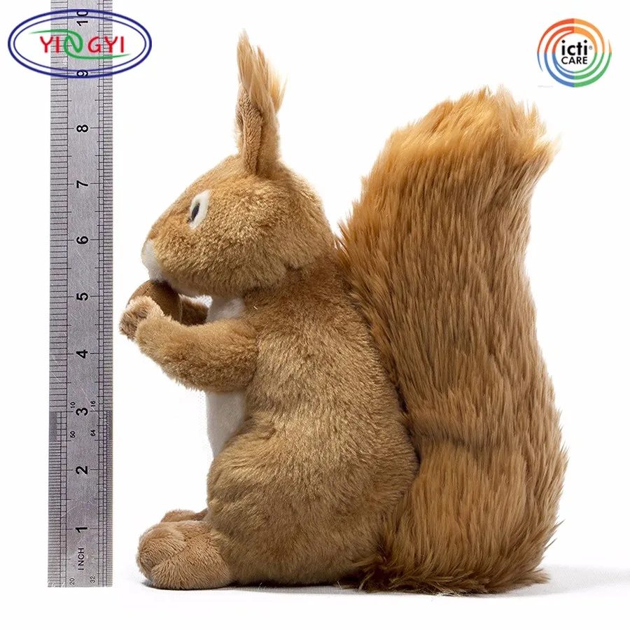 F721 Adorable Doll Plush Animals Squirrel Stuffed Toy Brown Gift ...