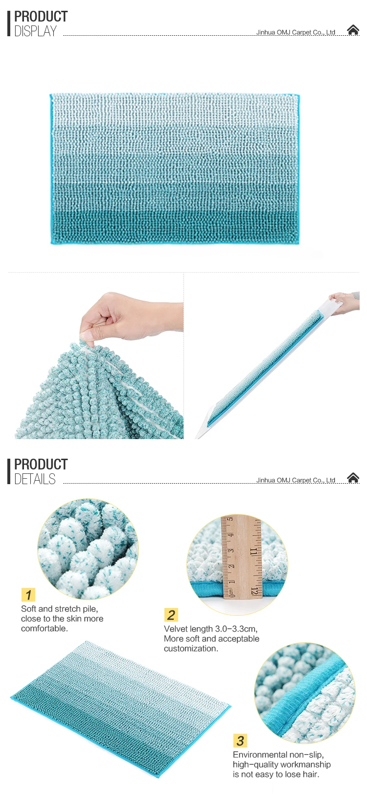 Microfiber Polyester Chenille Bath Rug Noodle Rug - Buy Rug,Bath Rug ...