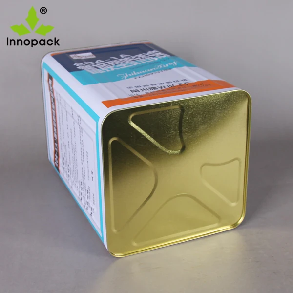 Large Capacity Square Metal Tin Cans 25l With Steel Handle And Big ...