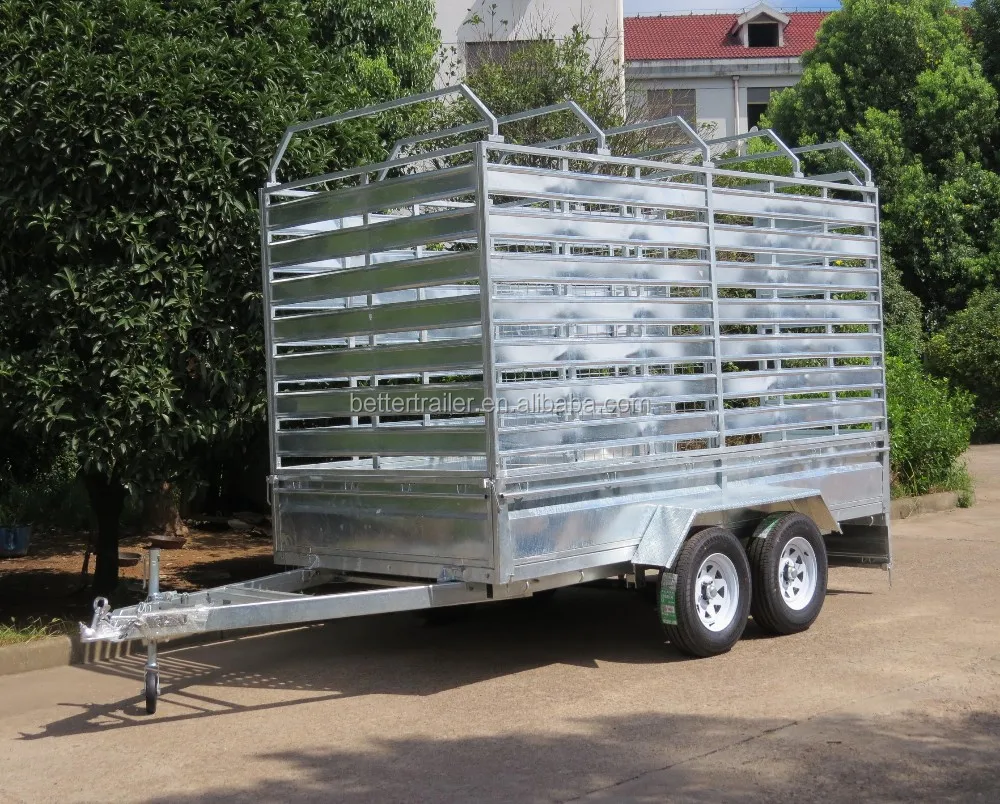 Heavy Duty Cattle Transporting Trailer - Tandem Axle with Chequer Plate ...