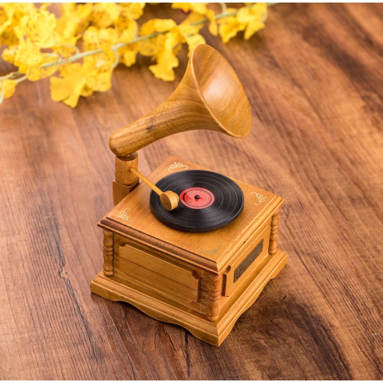 Wholesale Diy Customization Series Music Box,Wooden Phonograph Shape ...