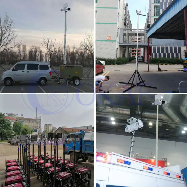 6m 20ft Vehicle Or Trailer Mounted Aluminum Telescoping Pneumatic ...