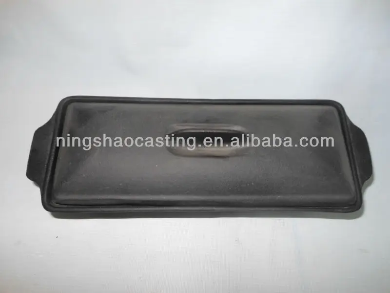 Cast Iron Enamel Rectangle Bread Pan with Lid - Durable & Sustainable