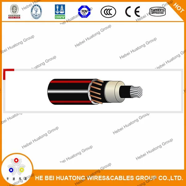 35kv 4/0awg Al/xlpe/cws/pe 100% Insulated Level 1/3 Concentric Neutral ...