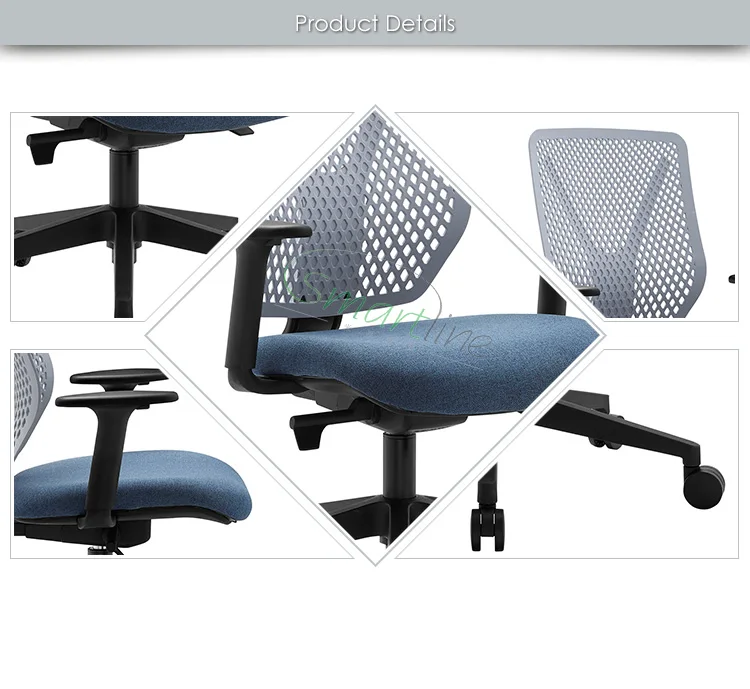 Ergonomic Plastic Office Chair - Adjustable & Stylish