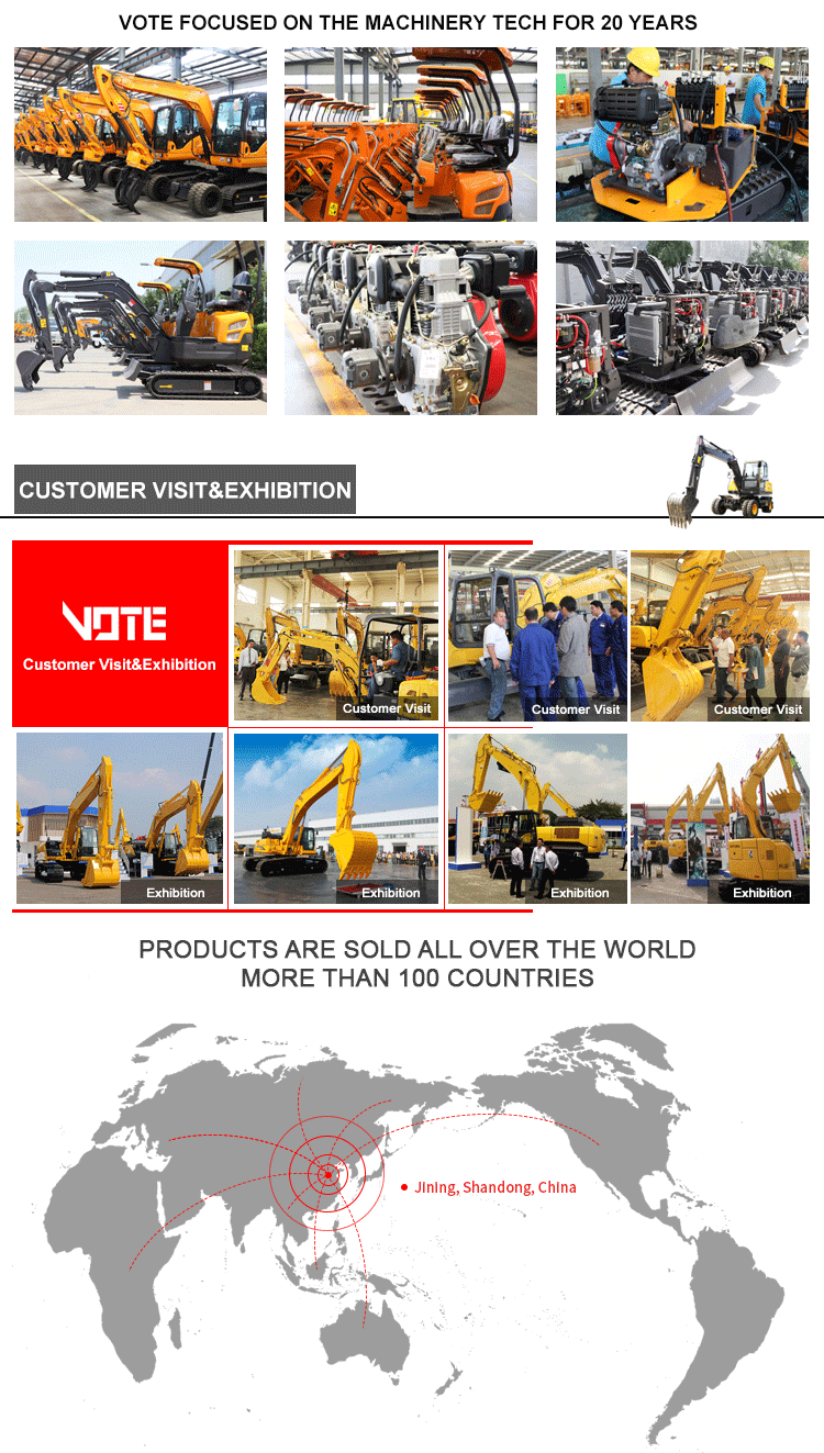 VTW-80 8 Ton Multifunction Hydraulic Diesel Wheel Excavator